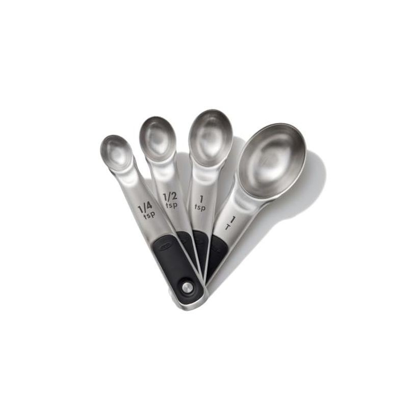 OXO Good Grips 4 Piece Stainless Steel Measuring Spoons with Magnetic ...