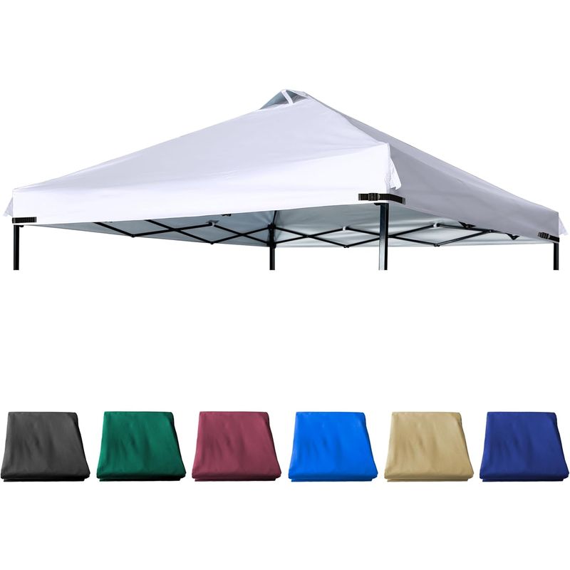 Canopy Replacement Top Silver Coated with Air Vent Upgraded Adjustable ...