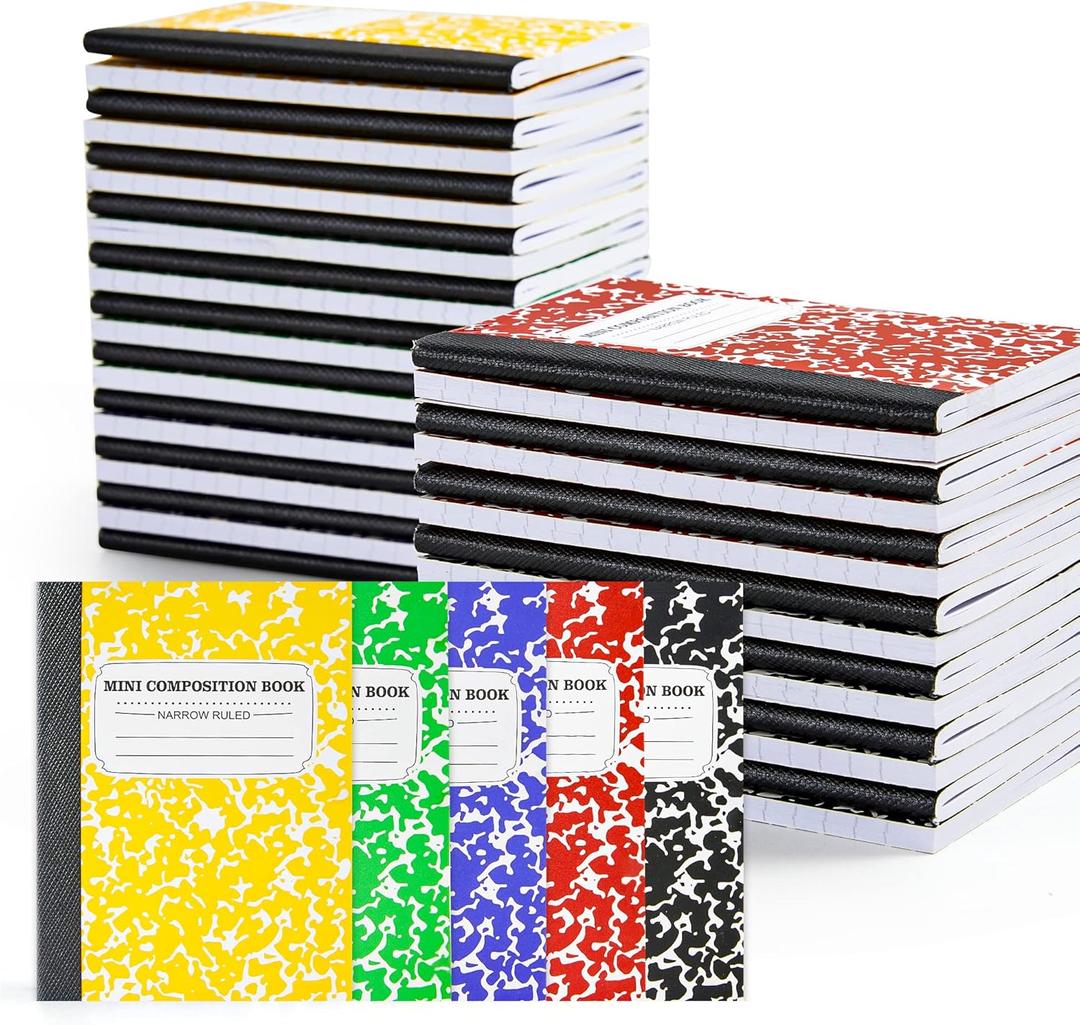 feela 40 Pack Mini Composition Notebook Bulk, Cute Pocket Composition ...