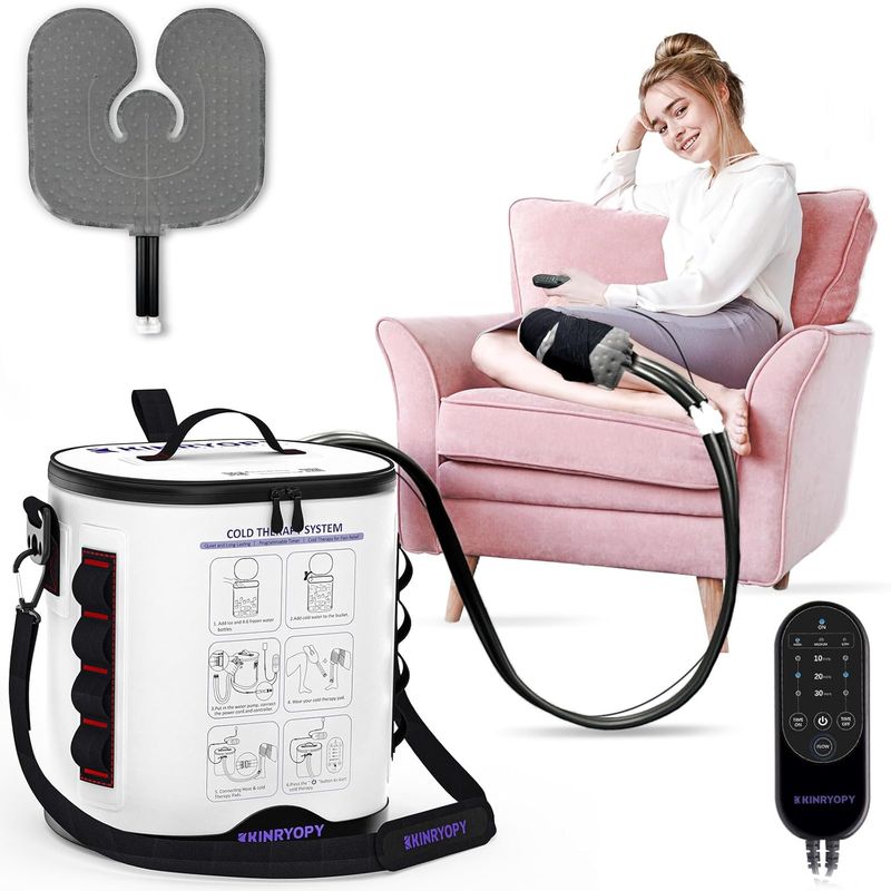 Cold Therapy Machine with Programmable Timer, Portable Ice Machine for ...