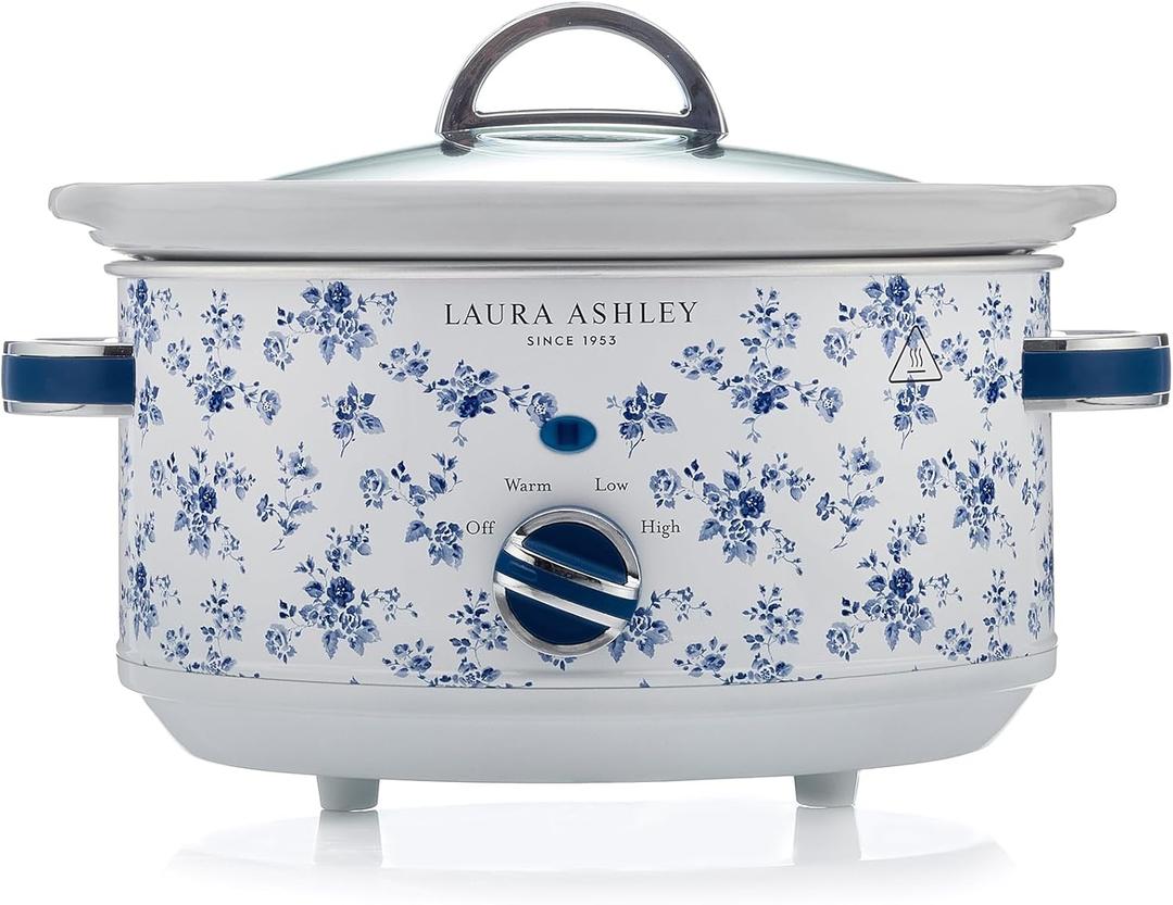 Laura Ashley Slow Cooker 3.7 Quart - Large Slow Cooker 3.7 QT for 4 to ...