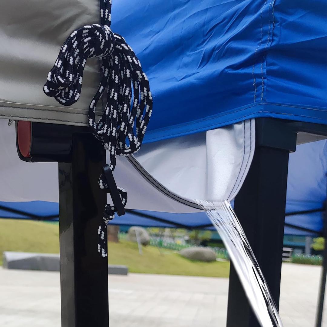 10 Ft Canopy Rain Gutter for Pop Up Canopy, Tent Accessories for Rains ...