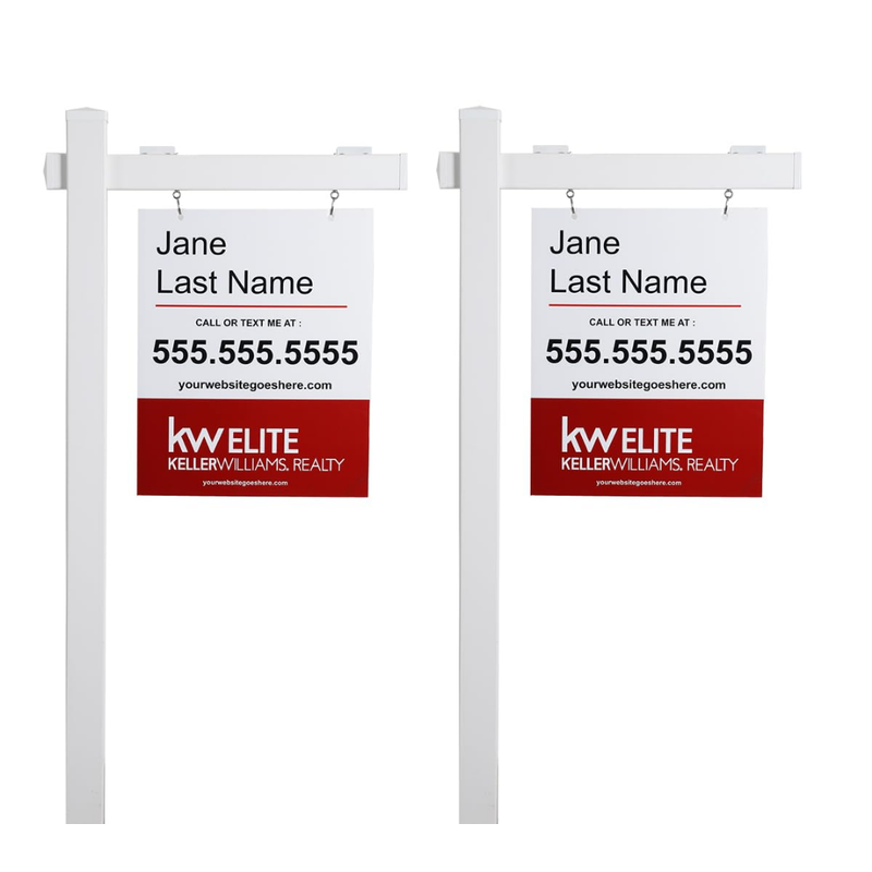 Vinyl PVC Real Estate Sign Post 6ft. Tall (4"x 4"x 72") Realtor Yard ...