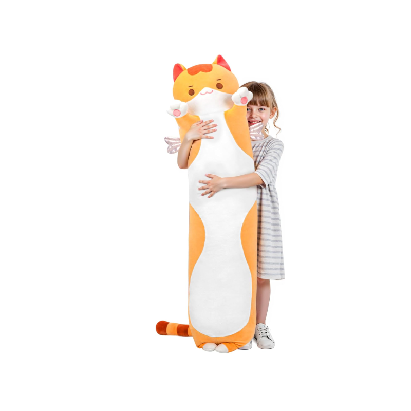 Long Cat Plush 5 Sizes, 120% Extra Filling Giant Plushness Kids Body ...