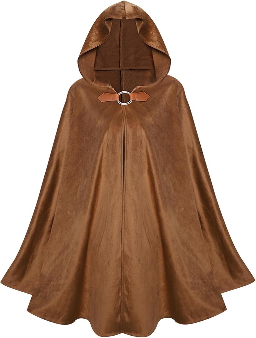 SunnyLisa Cloak with Hood for Renaissance Medieval Victorian Steampunk ...