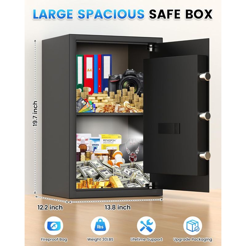 3.5 Cuft Fireproof Safe Box, Home Safes Water and Fireproof, Digital ...