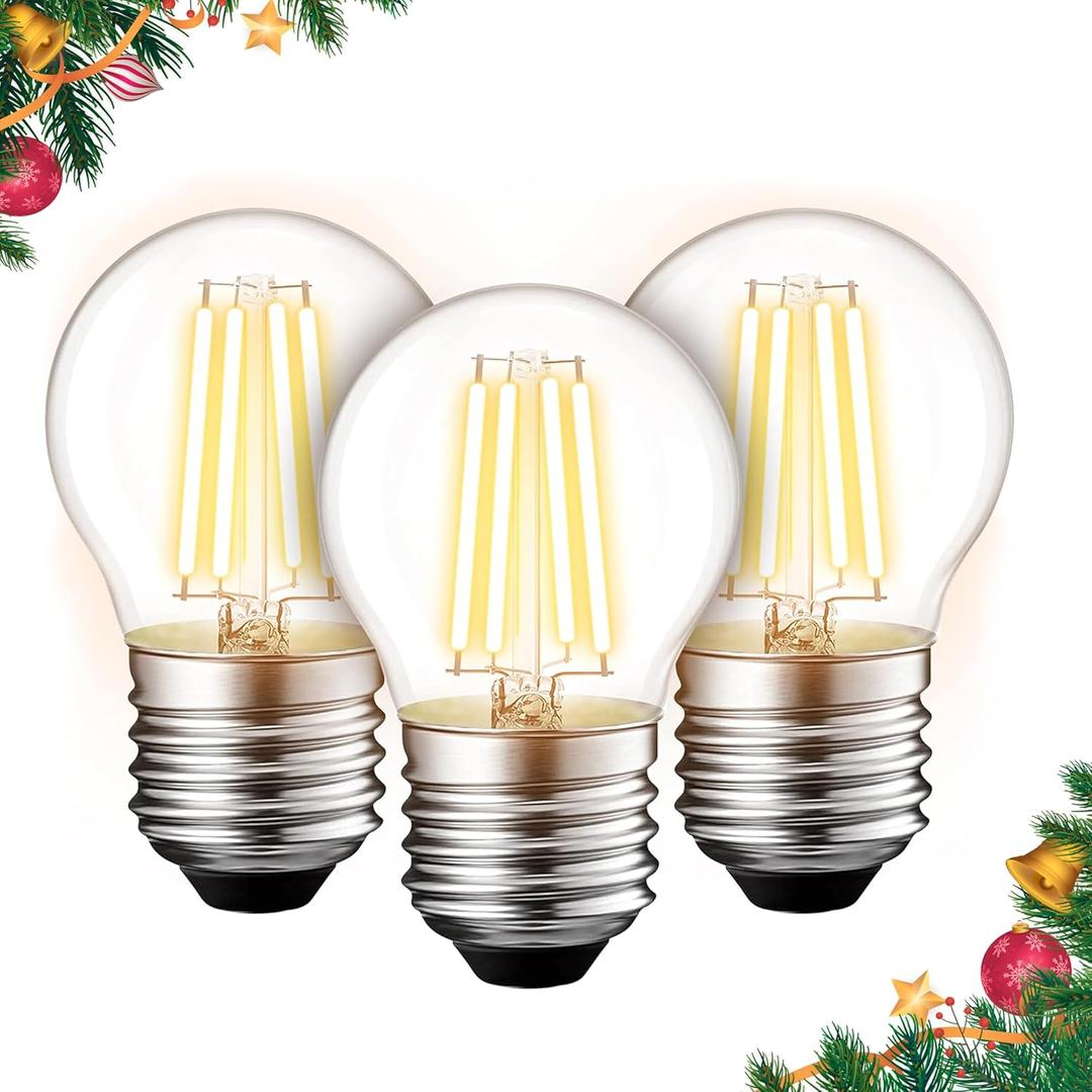 BlueStars G45 E26 Edison LED Filament Globe Bulb 120V 5W (60 Watt ...