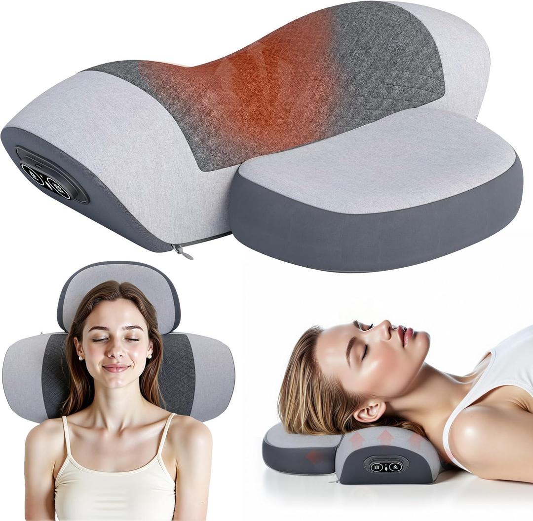 JINXIA Pillow Massage Neck Hump Fisiorest 3-in-1 Neck Massager Pillow ...