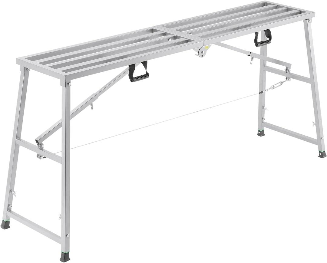 VEVOR Work Platform, 71"x 15" Portable Scaffolding Platform, Folding ...
