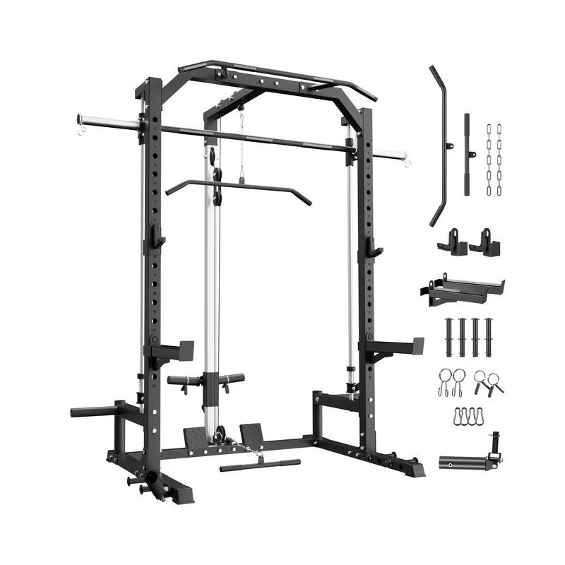 GARVEE Smith Machine with Barbell Bar,Cable System,Lat Pulldown ...