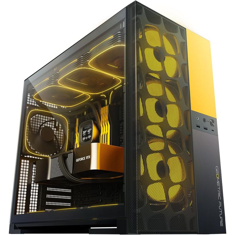 Geometric Future M5 Vent, Mesh Panel Tempered Glass Mid Tower, E-ATX ...