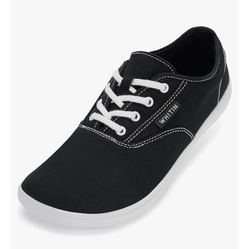 WHITIN Men's Wide Canvas Barefoot Sneakers | Zero Drop Sole ...