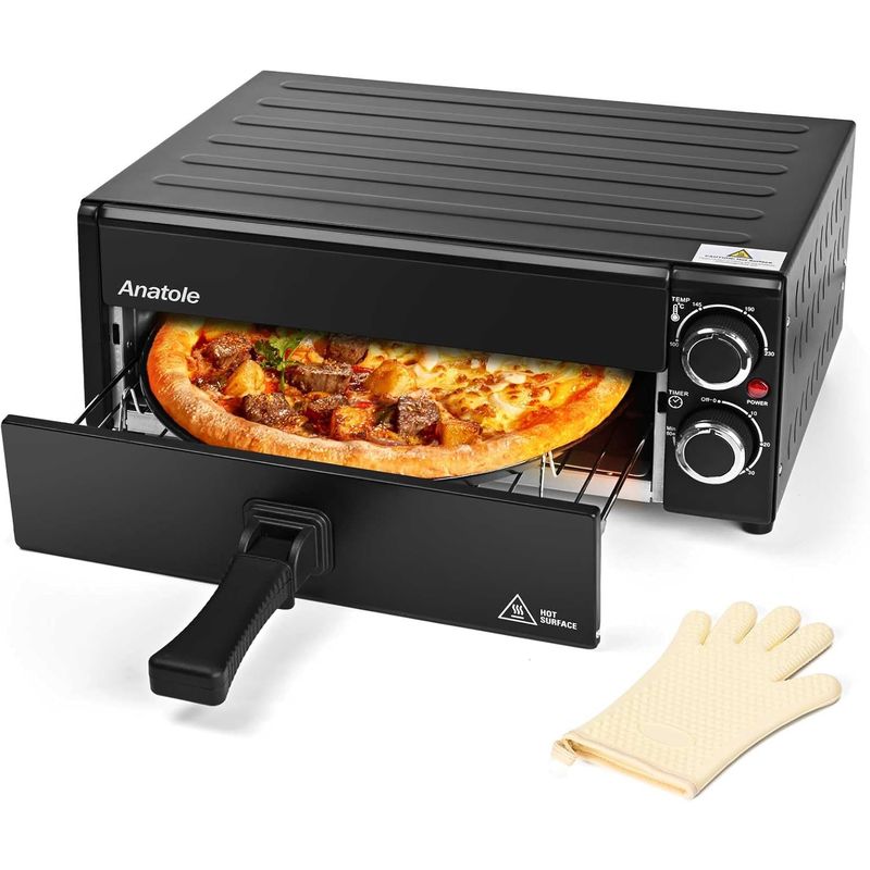 Anatole Electric Pizza Oven 12" 1800W Indoor Countertop Pizza Maker ...