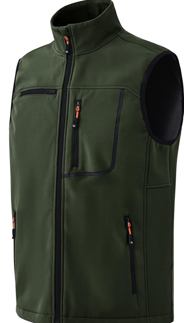 MoFiz Men's Vest Outerwear,Vest for men,Full Zip Fleece Lined Light ...