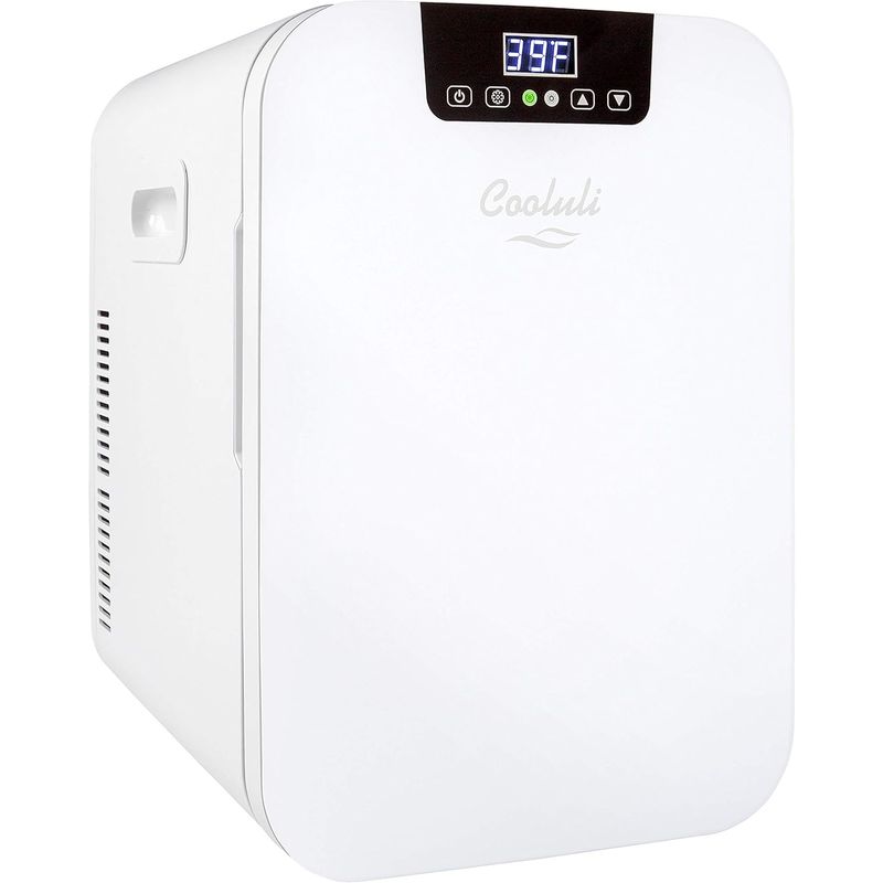 Cooluli 20 Liter Mini Fridge with Temperature Control - White ...