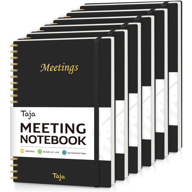 Taja 6 Pack of Meeting Notebook for Work Organization - Work Planner ...