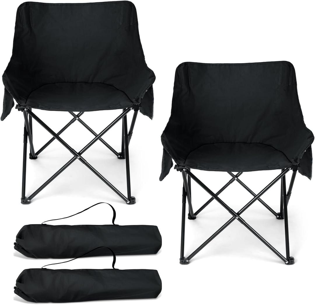 HaSteeL Camping Chair for Adults, Compact Folding Portable Chairs Set ...