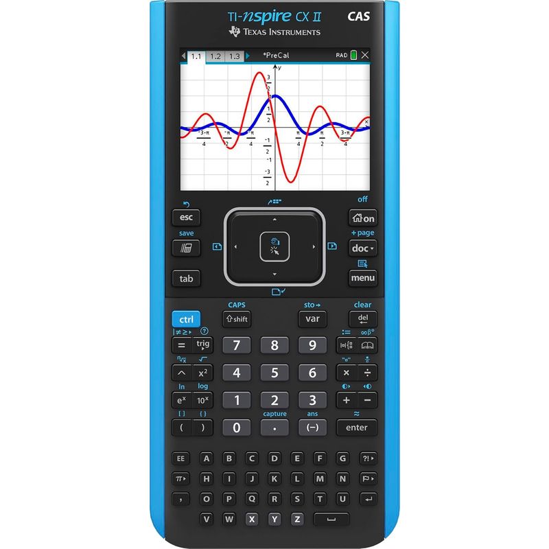 Texas Instrument Nspire CX II CAS Student Software Graphing Calculator ...