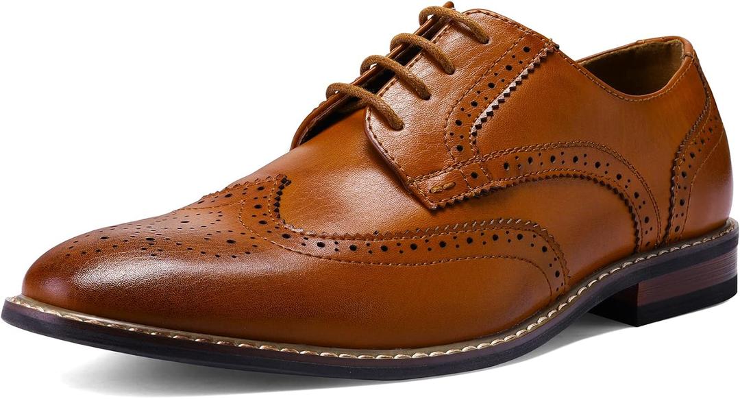 Men's Dress Shoes Formal Business Classic Lace Up Wingtip Oxford Shoes ...