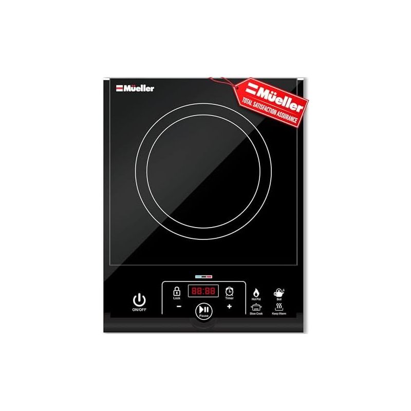 Mueller RapidTherm Portable Induction Cooktop, 1800W Hot Plate Electric ...