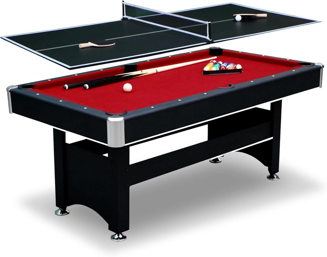 Hathaway Spartan 6 Ft Pool Table, with Ping Pong Multi Game Combo ...