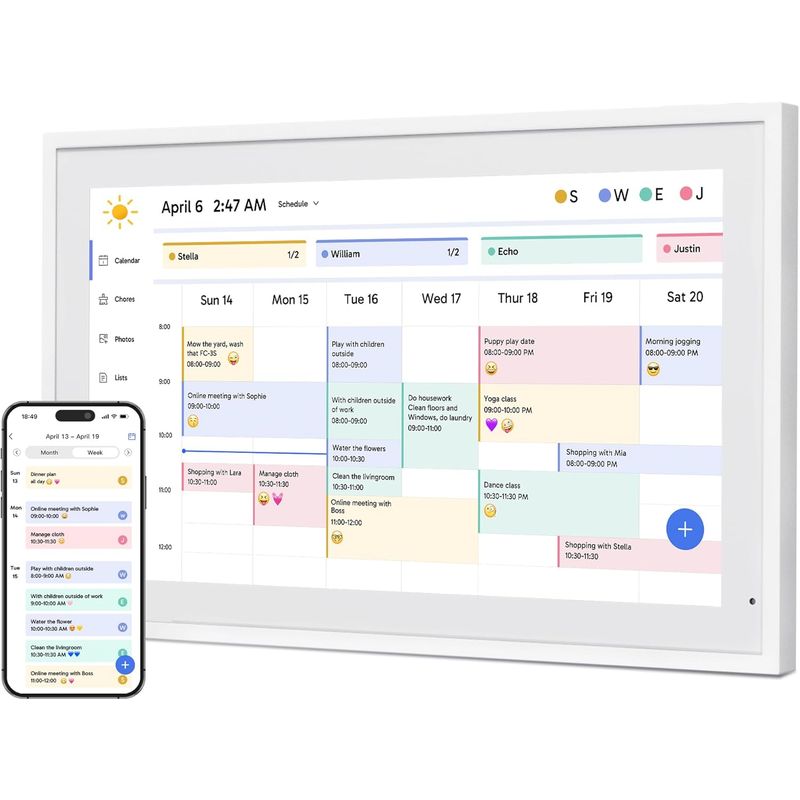 Dragon Touch 21.5" Digital Calendar Chore Chart 1080P Full HD ...