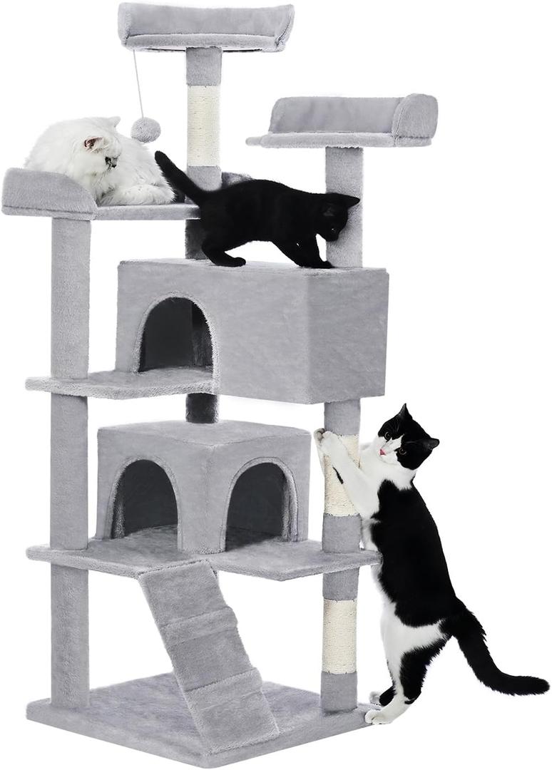 Made4Pets Cat Tree Tower 56in Cat Tower for Indoor Cats Kitten Tree ...