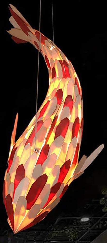 MIXL-Wood Fish Pendant Light,Rustic Fish Hanging Lamp Over Kitchen ...