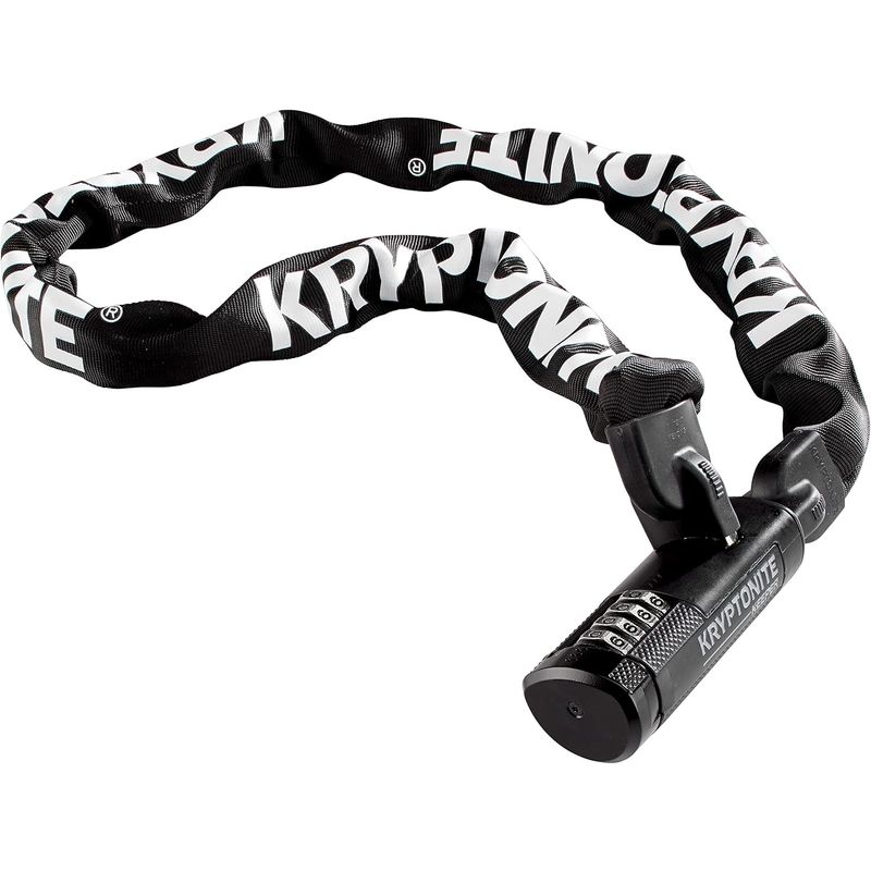 Kryptonite Keeper 712 Combo Bike Chain Lock, 4 Feet Long 7mm Steel ...