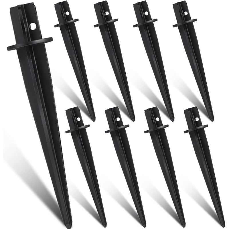Zhengmy 8 Pcs Metal Solar Light Stakes Replacement Outdoor Ground ...