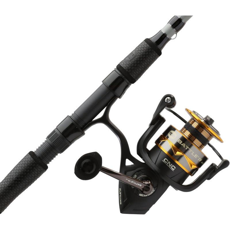 PENN Battle IV Spinning Reel and Fishing Rod Combo (4000 Size Reel - 7 ...