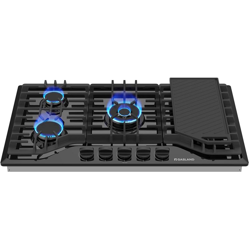 GASLAND Gas Cooktop 36 Inch with Griddle, PRO GH3365EF 5 Burner Propane ...