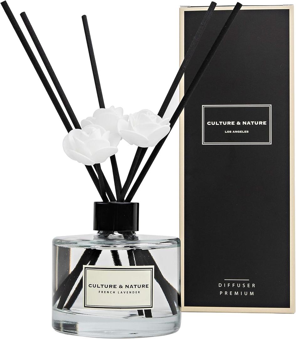 CULTURE & NATURE Reed Diffuser Set 6.7oz (200ml) French Lavender ...
